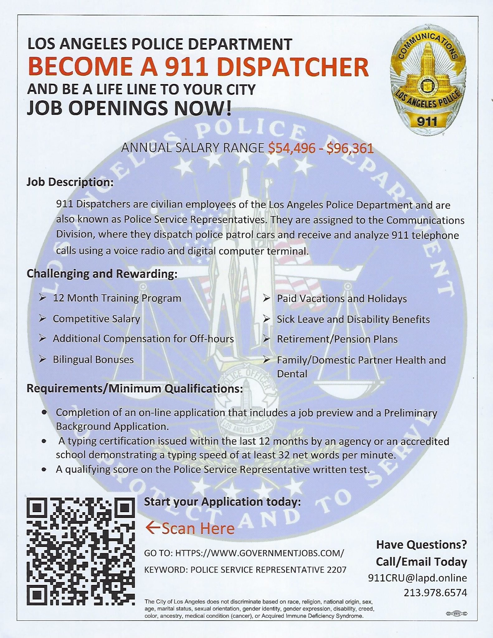 911 Dispatcher Job Openings Now - Lake Balboa Neighborhood Council